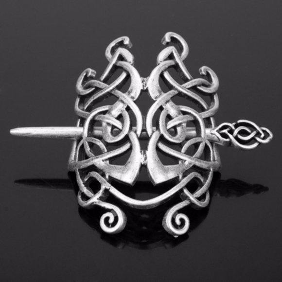 Accessories | Scrolled Metal Celtic Knot Hair Barrette Wstick | Poshmark